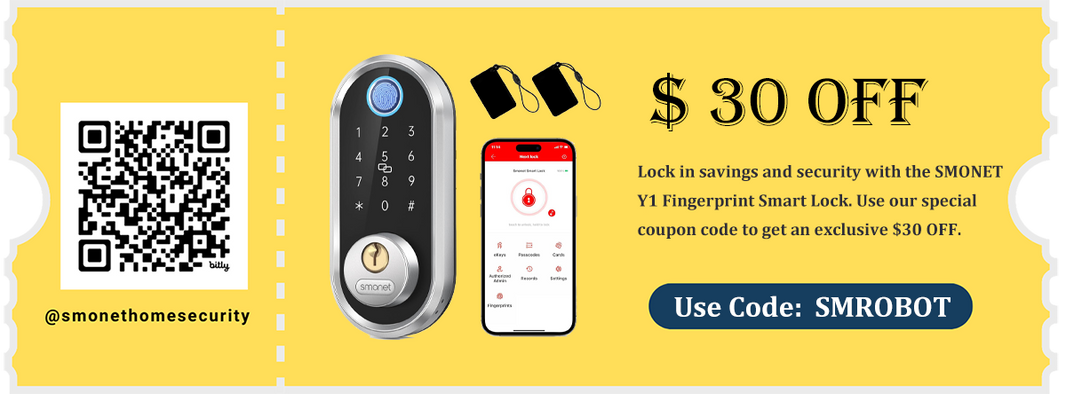 SMONET Y1 Fingerprint Smart Deadbolt Door Lock
